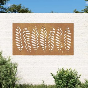 vidaXL Zahradní nástěnná dekorace 105 x 55 cm cortenová ocel List [824500]