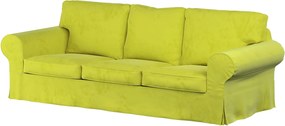 Potah na pohovku IKEA Ektorp 3-místná, nerozkládací barva zelená látka lesklé, sametová
