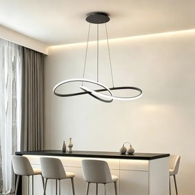 Brilagi - LED Stmívat. lustr na lanku INFINITY LED/80W/230V 80x80 cm černá + DO