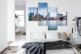 Vícedílný obraz Panoramatický Výhled Na Město New York Nedostatek Nedostatek Plátno Canvas 240x150