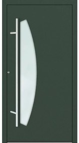 Hliníkové vchodové dveře FM Turen Premium P90 M212 zelená RAL6009 Orientace dveří: Levé, otevírání dovnitř, Standardní rozměr dveří včetně rámu: 100 cm x 200 cm - vnější rozměr rámu