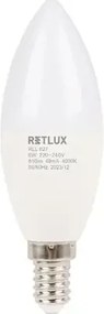 RETLUX RLL 627 C37 E14 candle 6W / 810 lm / 4000K - studená bílá / D