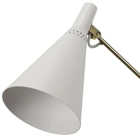 Stojací lampa Tapio, mosaz / bílá