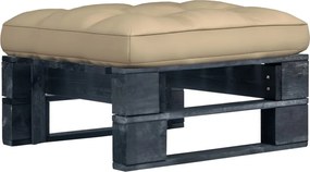 vidaXL Zahradní taburet z palet černě impregnované borové dřevo [3066466] Barva: Béžová, Barva dřeva: Černá