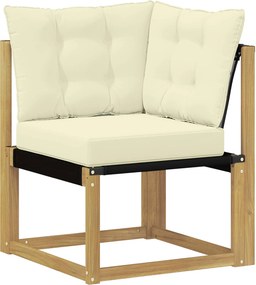 Venkovní pohovková souprava 5 ks Bílá a krémová 3389468