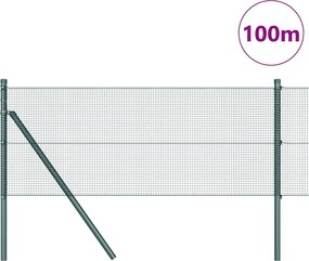 Zemní upevnění svařované drátěné ploty 100 x 0,5 m Zelená 3351778