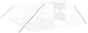 vidaXL Skleník s ocelovým rámem bílý 32 m² 8 x 4 x 2 m