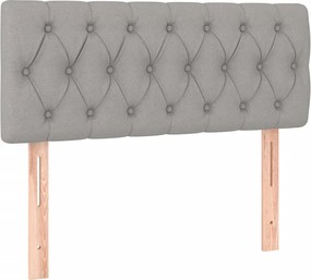 Box spring postel s matrací světle šedý 100 x 200 cm textil 3140273
