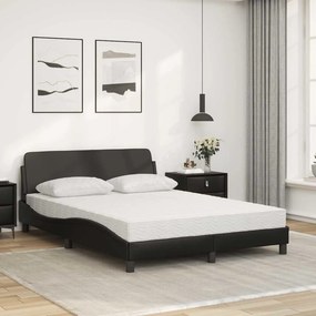 Postel s matrací Dover černá 140 x 190 cm umělá kůže 3208397