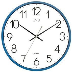 JVD Modré nástěnné tiché netikající hodiny JVD HX8016.4
