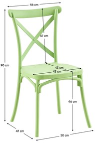 Kondela Stohovatelná židle, zelená, SAVITA