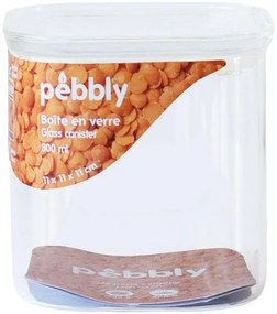 Dóza pebbly pkv-044 skleněná dóza, 800 ml