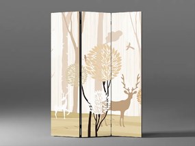 Liox Abstraktní paraván jeleni a stromy Rozměr: 135 x 180 cm