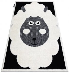 Dětský kusový koberec JOY Ovečka krémový černý Rozměr: 120x170 cm