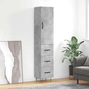 Skříň highboard betonově šedá 34,5x34x180 cm kompozitní dřevo 3198885