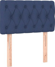 Box spring postel s matrací a LED modrá 80 x 200 cm textil 3133355