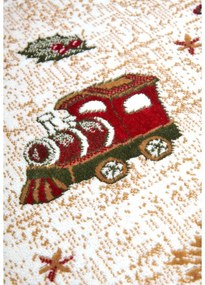 Červený kulatý koberec s vánočním motivem s příměsí bavlny ø 200 cm Toy's Delight Red Christmas – Villeroy&amp;Boch