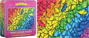 Puzzle eurographics puzzle v plechové krabičce motýlí duha 1000 dílků