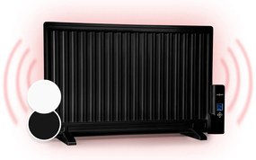 OneConcept Wallander, olejový radiátor, 800 W, termostat, olejové vyhřívání, plochý design, černý