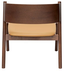 HÜBSCH Dřevěné křeslo OBLIQUE hnědé 331606