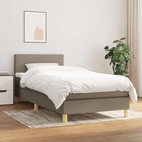 Box spring postel s matrací taupe 90x200 cm textil 3140429