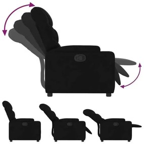 Křeslo relaxační, polohovací, látka černá, NoBi CROWN