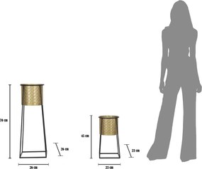Sada 2 ks květinových stojanů Couple Cup černo-zlatá