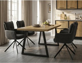 Jídelní stůl rozkládací 160- HT-R5624 OAK, lamino, dub (160 x 90) cm