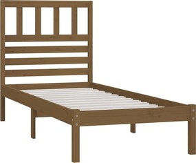 vidaXL Rám postele masivní borovice 75 x 190 cm Small Single [3100986] Barva: Černá