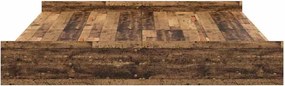 Rám postele s úložným prostorem s čelo Staré dřevo 200 x 200 cm 3335267