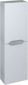 Sapho Wave - Skříňka 40x140x20 cm, 2 dvířka, bílá/dub stříbrný WA250-3011