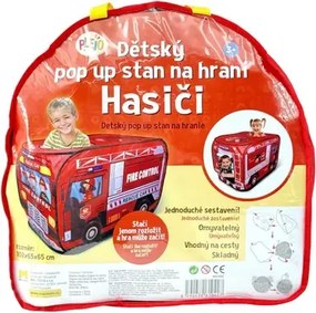 PLEJO Dětský pop up stan Hasiči / od 3 let