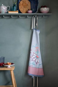 Pip Studio Flower Festival kuchyňská zástěra, světle modrá (Bavlněná kuchyňská zástěra)