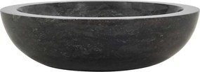 Umyvadlo 40 x 12 cm mramor černé 142774