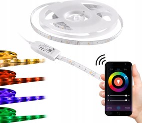 Led pásek WiFi 5 m 4000K Rgb IP65 audio funkce Tuya 500lm ovládání pomocí chytrého telefonu