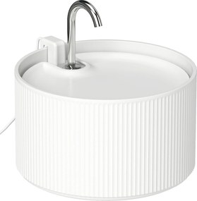 PawHut Vodní fontána pro kočky 2,2L keramická fontána s 4stupňovým filtračním systémem, 2 režimy, 1 filtr a pěnovka, ultratichá pumpa, BPA-free