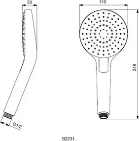 Ideal Standard Idealrain Evo Jet - Sprchová hlavice Circle 11 cm | 3 p