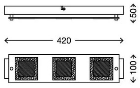 Briloner 3153-038 - LED Stropní svítidlo PLAZA 3xLED/5W/230V