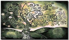 Obraz Mátový strom (1-dílný) - krajina s přírodou ve fantaskních tvarech