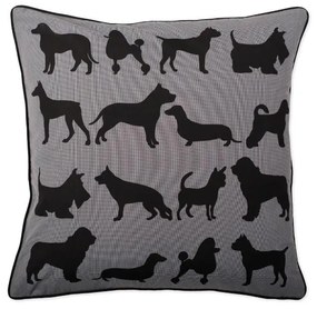 SCANquilt povlak SMART dogs šedočerná 45 x 45 cm