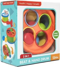 TEDDIES Zatloukačka a bubínek 2v1 / Hračka / Plast / 17 cm / od 12 měs
