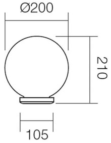 Redo 9760 - Náhradní stínidlo SFERA pr. 20 cm IP44 hnědá