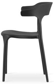 Černá plastová židle ULME