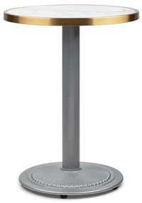 Patras Jewel, mramorový stolek, secesní styl, Ø57,5cm, v:75cm, litinový stojan