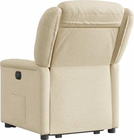 Zvedací polohovací křeslo krémové textil 3303202