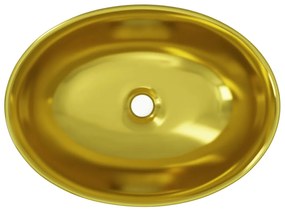 Umyvadlo - keramika - zlaté | 40x33x12,5 cm