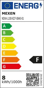 Mexen Nova, LED žárovka E27, A60, 8W, neutrální - 4000K, 840 lm - L100-E27-0840-01