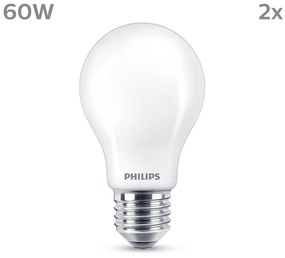 Philips LED žárovka E27 7W 806lm 2700K matná 2ks