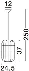 Rustikální lustr Aurora 24.5 ratan