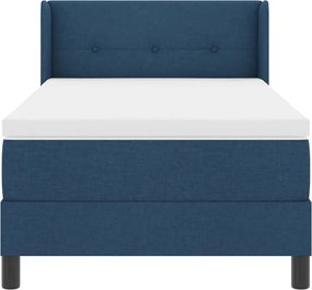 Postel s boxspringem s polštářem Modrá 200 x 90 cm textil 3341089